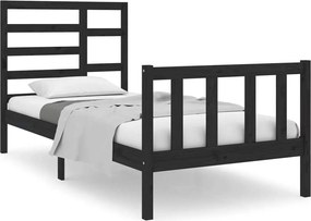 vidaXL Rám postele masivní dřevo 75 x 190 cm malé jednolůžko [3105889] Barva: Bílá