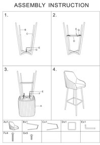 Designová barová židle Bechora zelená