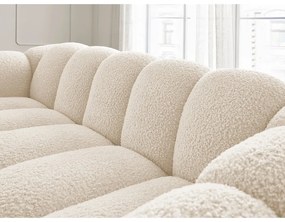 Béžová pohovka z textilie bouclé 232 cm Hippolyte – Bobochic Paris