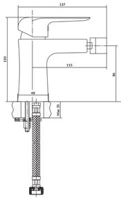 Cersanit S951-350 - Bidetová baterie CITY lesklý chrom