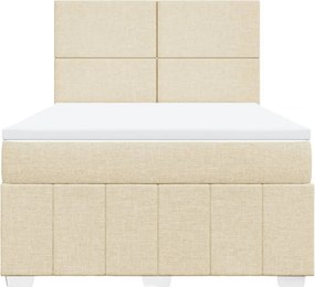 Box spring postel s matrací krémová 140x200 cm textil 3291689