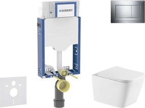 Geberit Kombifix - Set předstěnové instalace, klozetu Arkas I a sedátka softclose, tlačítko Sigma20, chrom SANI15CA1147