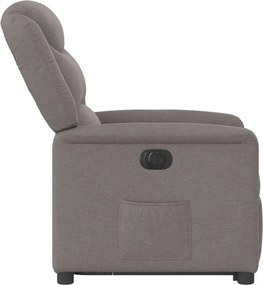 Elektrické zvedací polohovací křeslo taupe textil 3303221