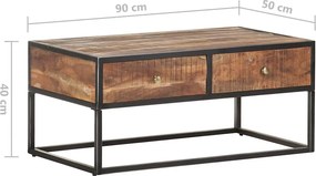 Konferenční stolek 90 x 50 x 40 cm hrubé akáciové dřevo 320912
