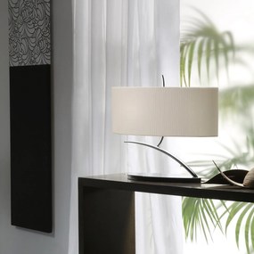 Mantra 1138 Eve stolní lampa španělského výrobce, 2x20W E27, chrom/stínítko z bílého textilu, 36cm