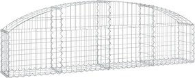 Klenutý gabionový koš 200 x 30 x 40/60 cm pozinkované železo 153462