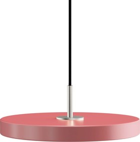 Závěsná lampa Asteria Mini se stříbrným držákem růžová