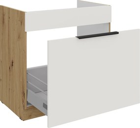ARIA az | dolní skříňka 80 ZL 1S dřezová | 80 cm | PREMIUM BOX | artisan/bílá