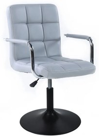 LuxuryForm DESIGN Židle VERONA na černém talíři - šedá