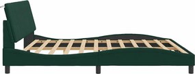 Rám postele bez matrace Hanko tmavě zelená 200 x 200 cm samet 3207870