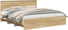Rám postele s čelo Sonoma dub 200 x 200 cm Kompozitní dřevo 3408818