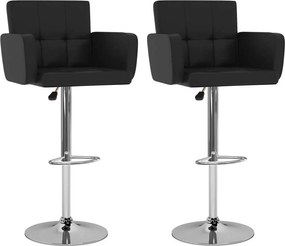 vidaXL Barové stoličky 2 ks umělá kůže [323658] Barva: Černá