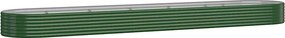Vyvýšený záhon pozinkovaná ocel 507x100x36 cm zelený 319008