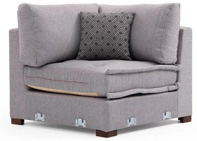 Designová rohová sedačka Wilano 350 cm světle šedá