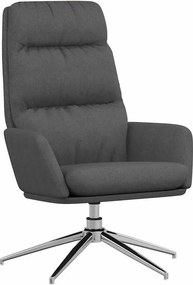 Relaxační křeslo tmavě šedé textil 341131