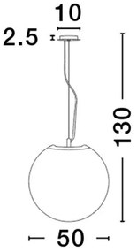 Nova Luce Závěsné svítidlo NEVOSO opálové sklo, 50cm, E27 1x12W Barva: Bílá