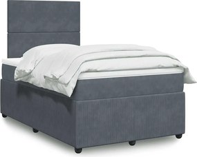 Box spring postel s matrací tmavě šedá 120 x 200 cm samet 3292305