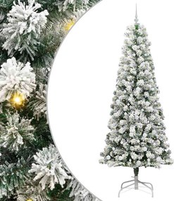 Umělý Skládací Vánoční Strom 300 LED Zelená a bílá 240 cm 3395616