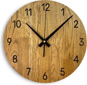 Minimalistické dubové nástěnné hodiny, tichý quartzový pohon, moderní dekorace I SENTOP MAS002-akcia20