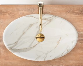 Rea Pamela umyvadlo, 53 x 33 cm, imitace kamene-Aiax, REA-U9685
