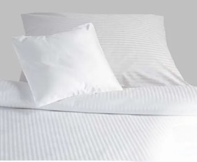 Dadka Povlečení atlas grádl bílý proužek 0,4 cm  Povlak na polštář atlas grádl bílý proužek 0,4 cm 50x70 cm