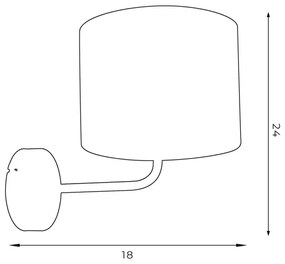 Nástěnná lampa ARDEN 1xE27/60W/230V černá/bílá