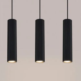 Závěsné svítidlo SOLLUX KARBON 3L černá GU10 3x10W bez žárovek SL.1575