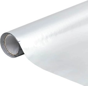 Samolepící tapeta na nábytek stříbrná vysoký lesk 500x90 cm PVC 326148