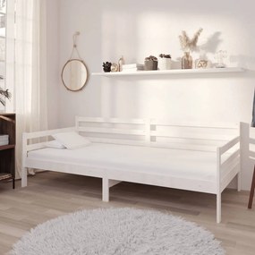 Válenda s matrací 90 x 200 cm bílá masivní borové dřevo,  3083585