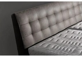Čalouněná postel Victoria 160x200, šedá, bez matrace