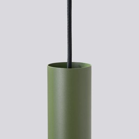 Sollux Lighting Závěsná lampa LAGOS 3P olivově zelená