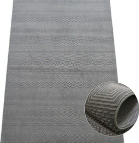 BE Koberec Zurich 1901 GREY - šedý obdélníkový Rozměr: 60x100 cm