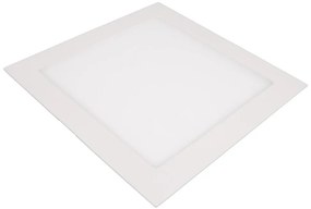 LED Solution Bílý vestavný LED panel hranatý 225 x 225mm 18W stmívatelný Barva světla: Teplá bílá 191095_10291
