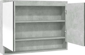 Koupelnová skříňka se zrcadlem 80x15x60 cm MDF betonově šedá 331535