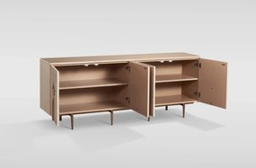 Komoda Stilig ST307 180 cm dub bílý/zlatá