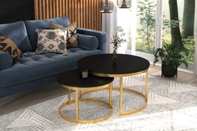 ADRK Furniture Konferenční stolek 2v1 OKIN CT-OKI-G-B
