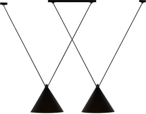 Toolight - Závěsné svítidlo E27 60W APP548-2CP, černá, OSW-03189