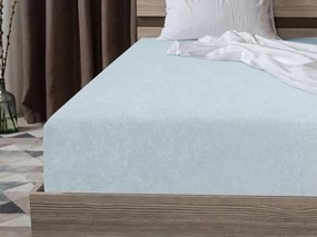Fleecové napínací prostěradlo MOLTON ledově modré 90 x 200 cm