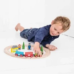 Bigjigs Rail Moje první vláčkodráha / 20 dílů / od 3 let