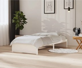 vidaXL Rám postele masivní dřevo 90 x 200 cm [814937] Barva: Bílá