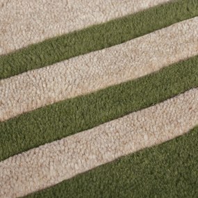 Flair Rugs, Ručně všívaný běhoun Lois Scallop Green, 80x230, zelená, chodba / předsíň