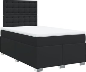 Box spring postel s matrací černá 120x190 cm umělá kůže 3290712