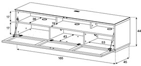 TV stolek Sonorous STA 260 (černý)