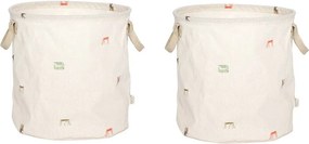 Krémové látkové dětské koše na hračky v sadě 2 ks ø 32x32 cm Moira – OYOY Mini