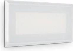 ILUX 255804 LED Venkovní nástěnné zápustné svítidlo Ideal Lux INDIO RECESSED 08W 255804 8W 1170lm 3000K IP65 19cm bílé - IDEALLUX