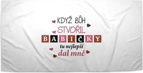 Sablio Ručník Když Bůh stvořil babičky - 50x100 cm
