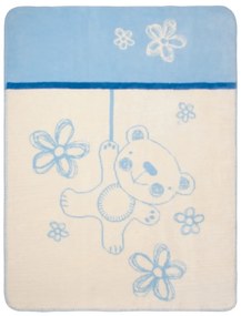 Babymatex Dětská deka Teddy modrá, 75 x 100 cm