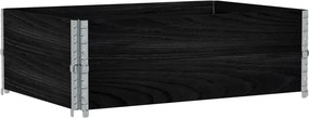 Zahradní truhlík černý 120 x 80 cm masivní borové dřevo 3295848