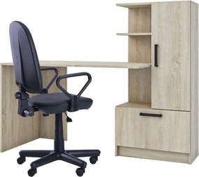 Počítačový stůl Standard, dub sonoma, pravá montáž
