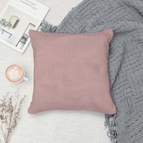 Mušelínový povlak na polštářek Old rosa Velikost: atypický 50 x 50